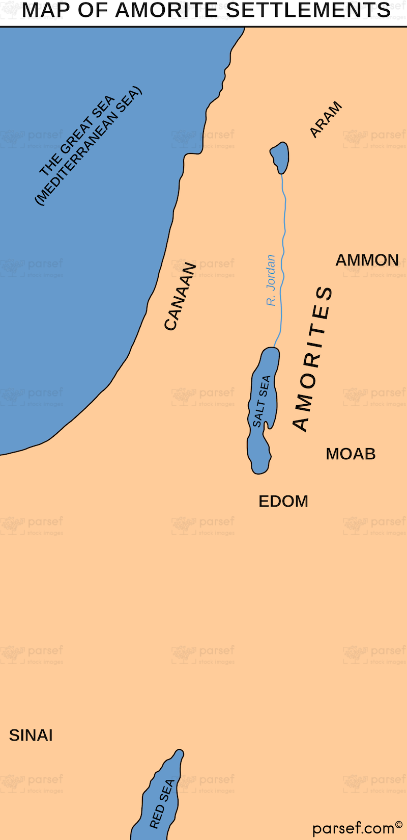 Amorites Territory Map | Bible Verses Maps Online